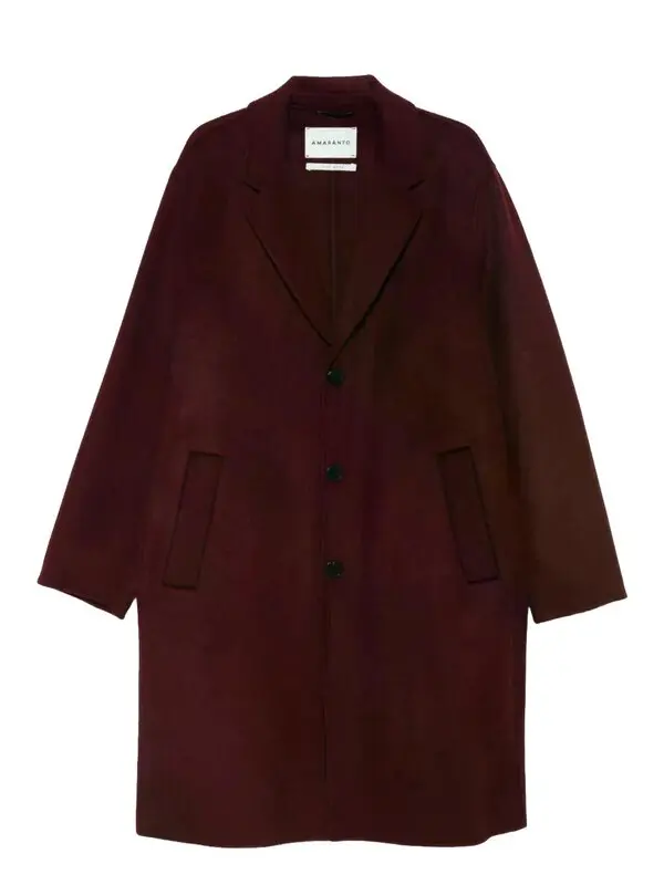 AMARANTO Notched-lapel Coat - Red