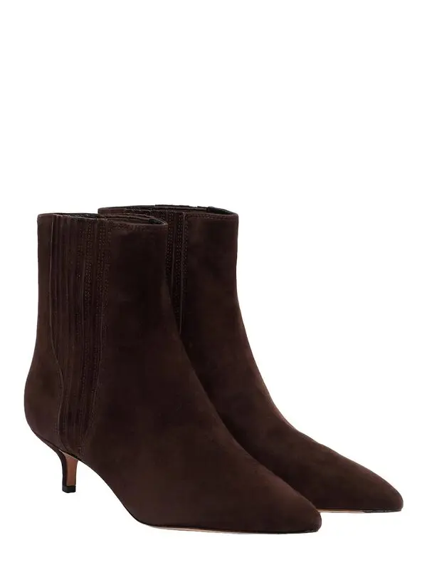 Veronica Beard Lisa Suede Ankle Boots - Brown
