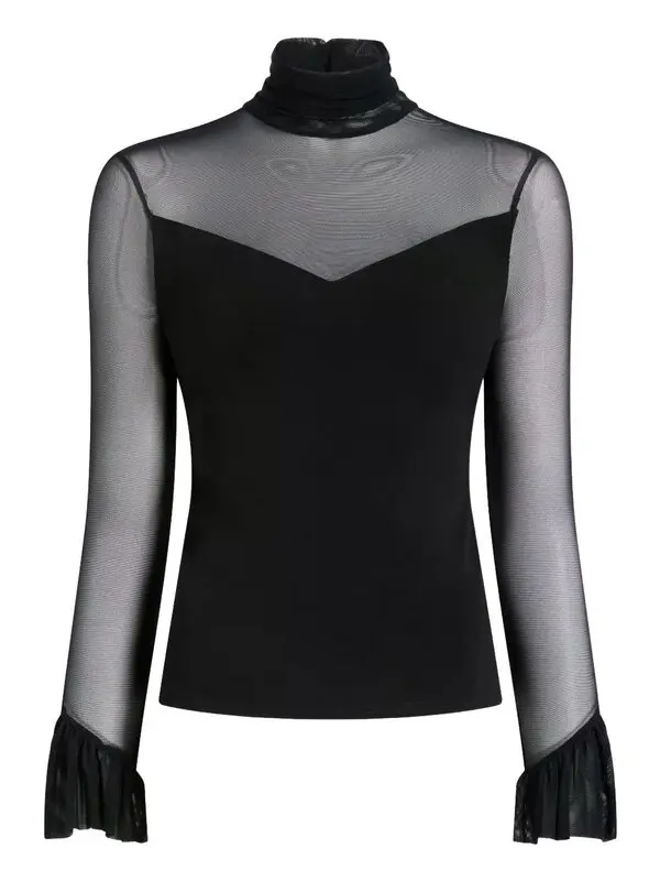Cinq À Sept Lucy Ruffled Top - Black