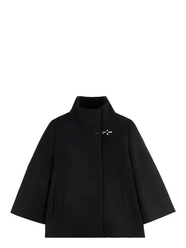 FAY Cape In Wool Blend - Black