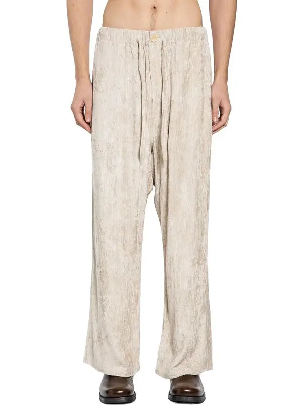MYTHINKS Rayon Corduroy Trousers - Beige