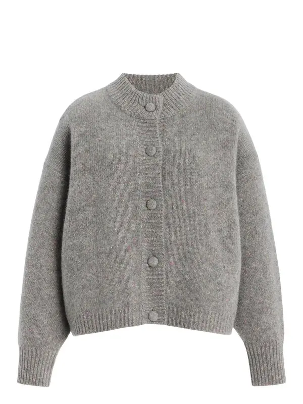 FRAME Cashmere Fleck Cardigan - Grey