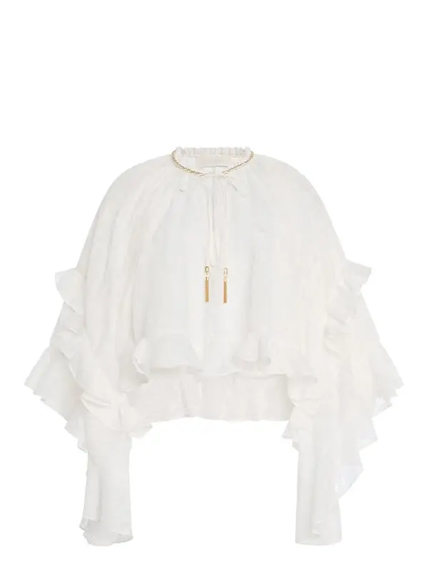 Zimmermann Daylight Ruffled Blouse - Ivory