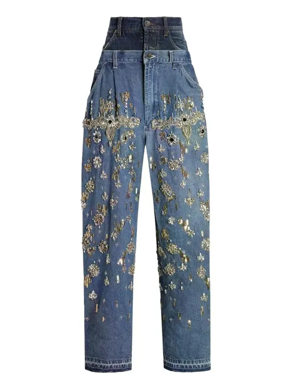 Dolce & Gabbana Embellished Jeans - Blue