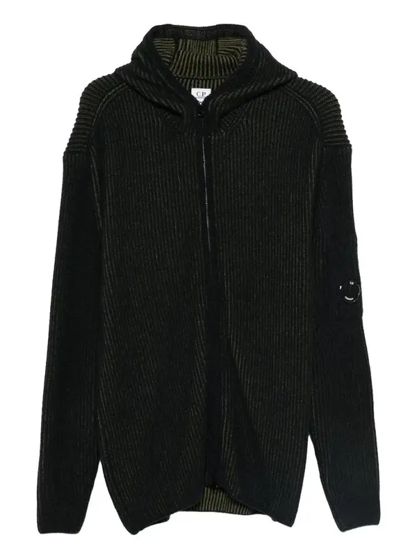 C.P. COMPANY Fleece Knit Cardigan - Green