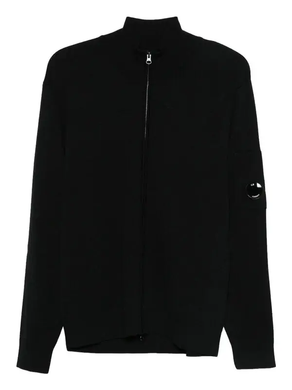 C.P. COMPANY Re-wool Knitwear Cardigan - Black