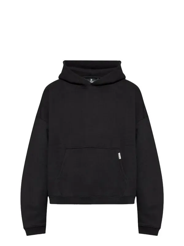 REPRESENT Cotton Hooded Sweatshirt - Black