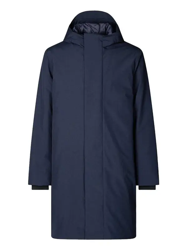 SAVE THE DUCK Barry Padded Raincoat With Detachable Hood - Blue