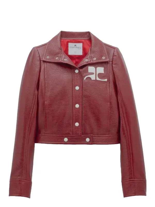 COURREGES Jacket With Logo Patch - Red