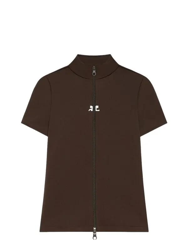 COURREGES Interlock Zipped Top - 1983 Chocolate