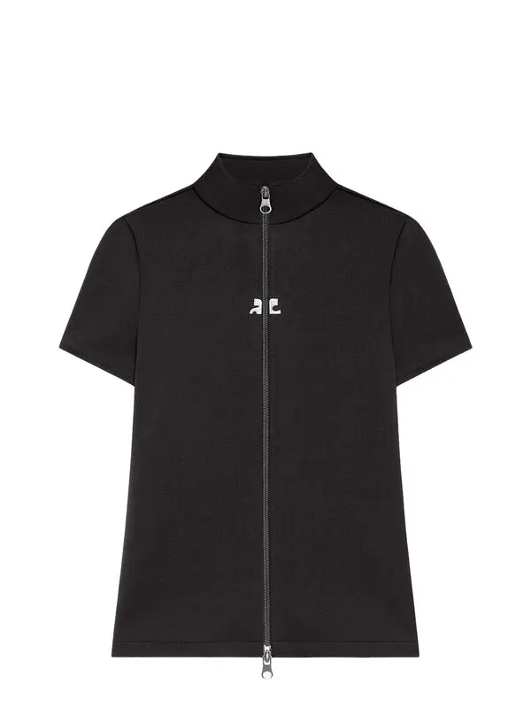 COURREGES Interlock Zipped Top - 9999 Black
