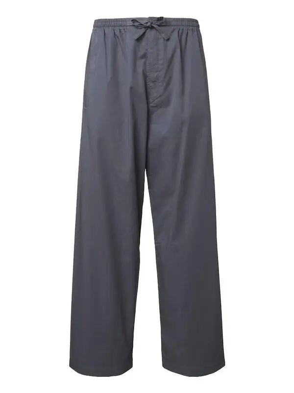 LEMAIRE Cotton Twill Wide-leg Pants - Blue
