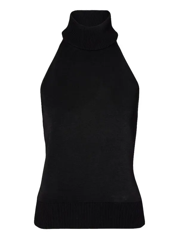 Givenchy Halterneck Open-back Jersey Top - Black