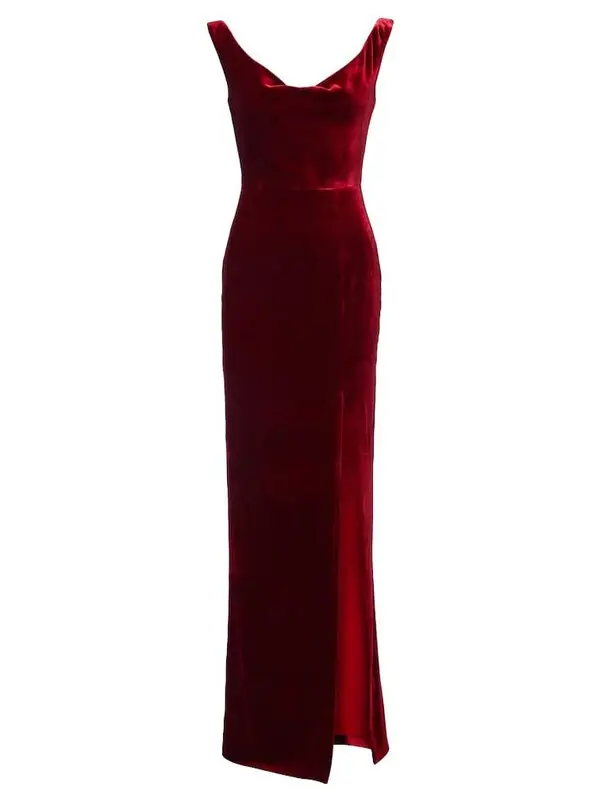 Roland Mouret Velvet Gown - Red