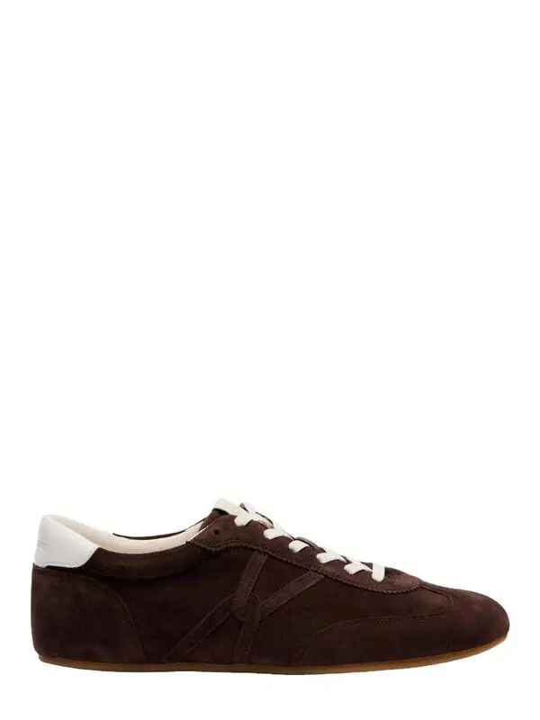 Veronica Beard Riviera Suede Sneakers - Brown
