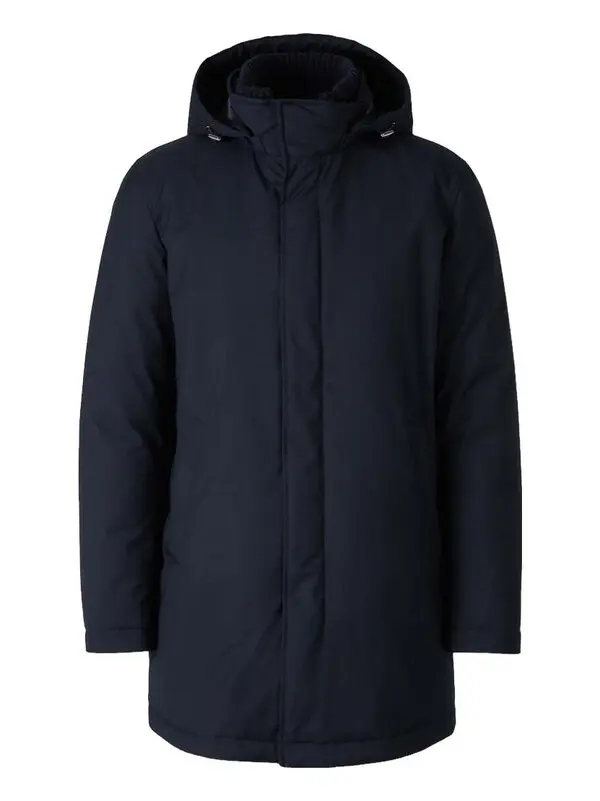 Herno Technical Long Down Jacket - Midnight Blue