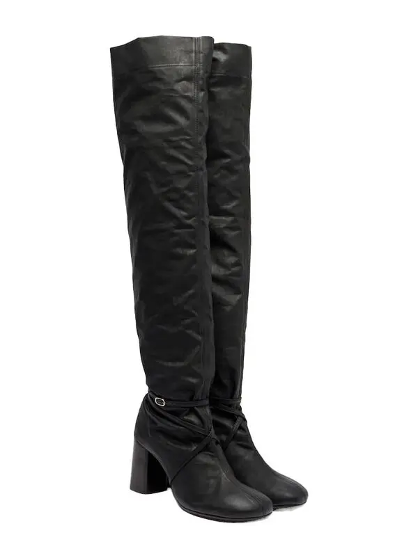 LEMAIRE Anatomic 80 Over-the-knee Boots - Black