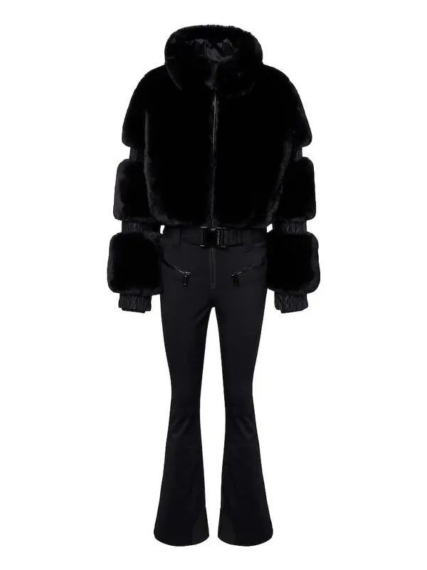 Goldbergh Lieke Faux Fur-trimmed Ski Jumpsuit - Black