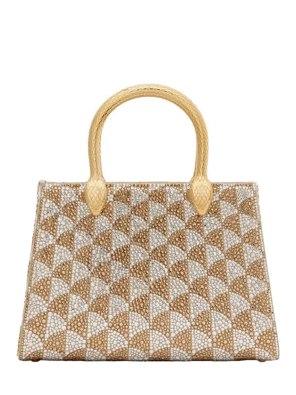 BVLGARI Serpentine Duo Small Embellished Tote - Gold