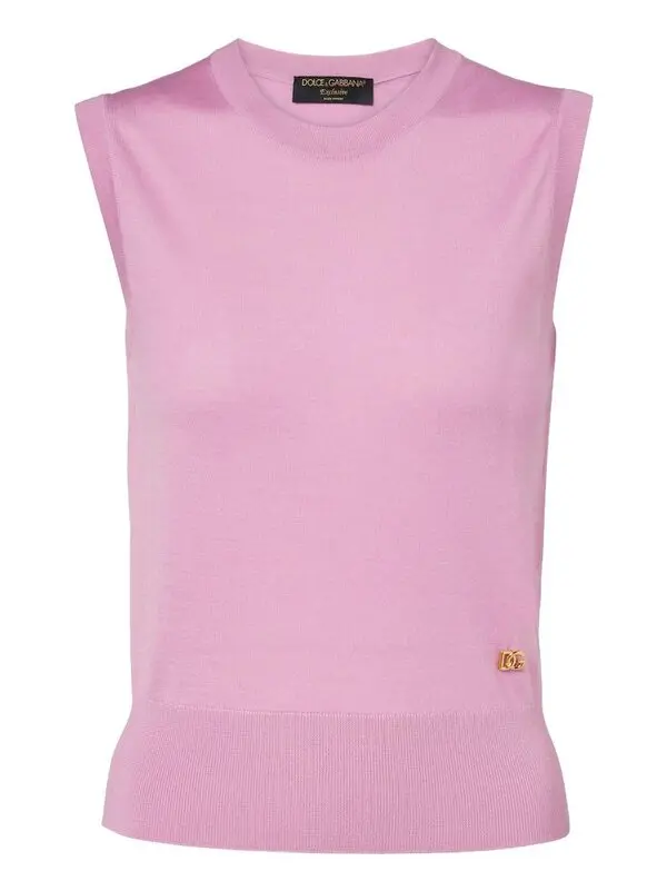 Dolce & Gabbana Cashmere And Silk Top - Pink
