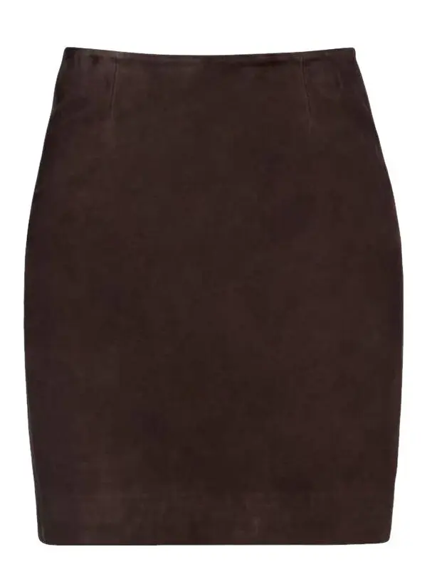 ROTATE BY BIRGER CHRISTENSEN Suede Mini Skirt - Brown