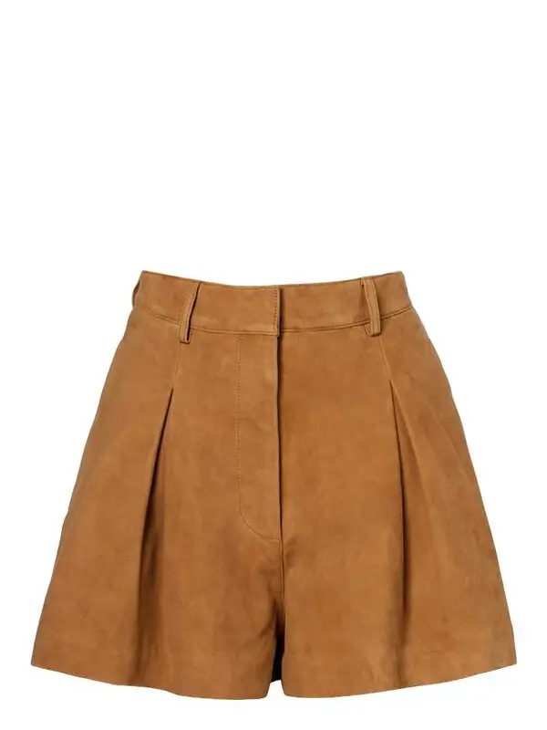 Remain Birger Christensen High-rise Suede Shorts - Beige