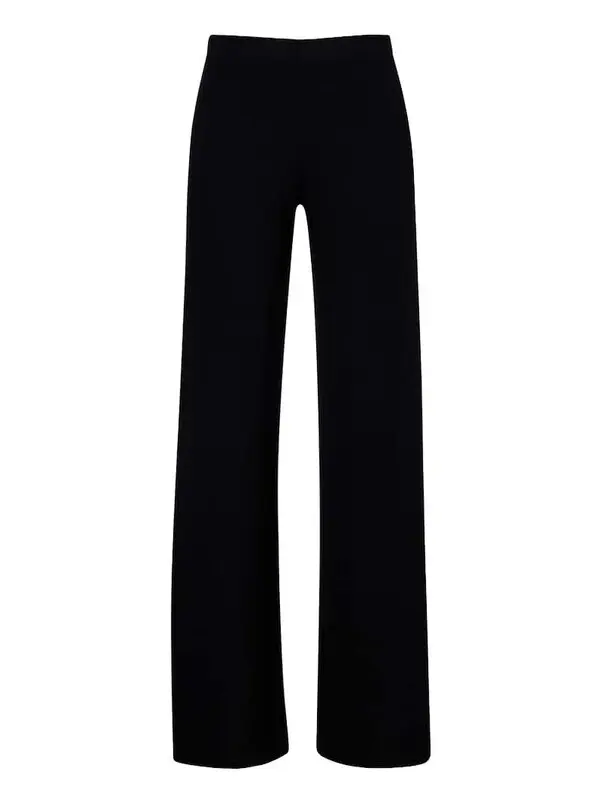 LESET Lauren Mid-rise Wide-leg Pants - Black