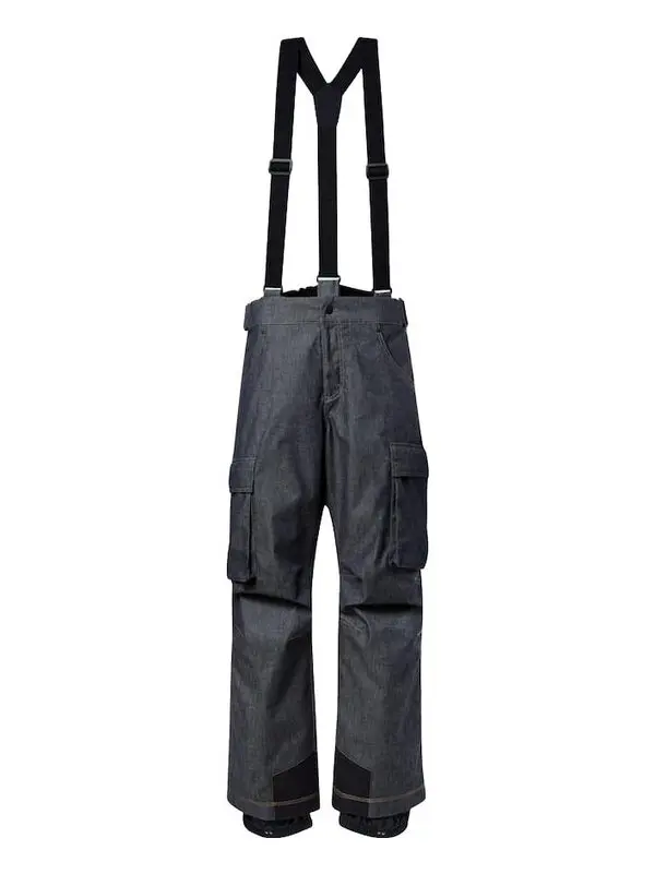 Moncler Denim Ski Salopettes - Blue