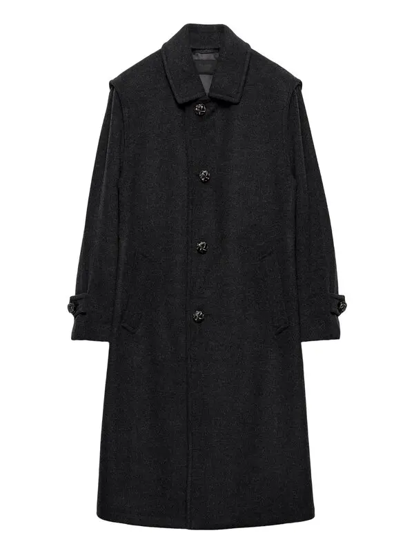 Prada Wool And Cashmere Coat - Grey