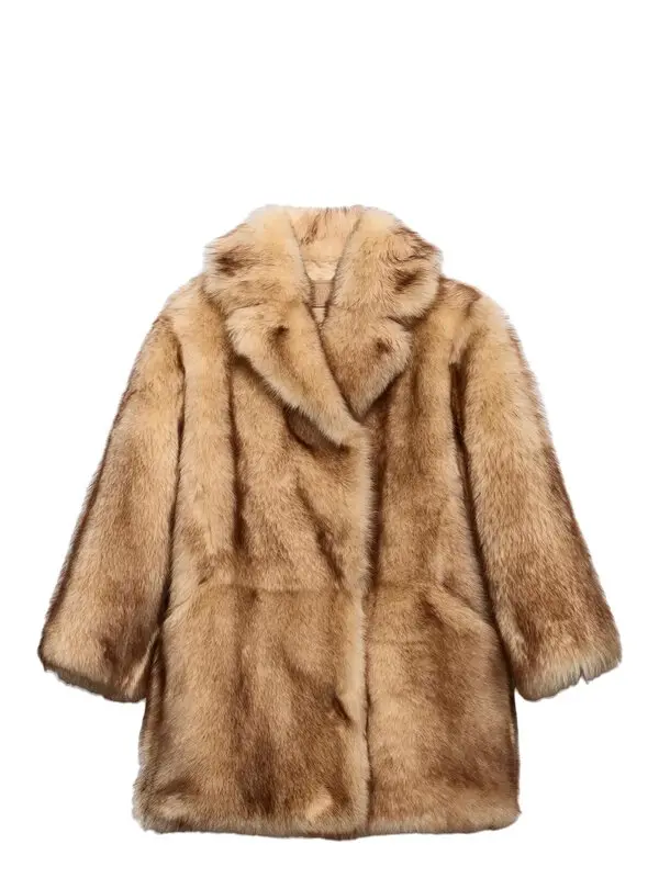 Prada Shearling Caban Jacket - Honey