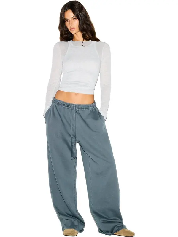 SKIMS Boyfriend Fleece Oversized Straight Leg Pant - Zircon