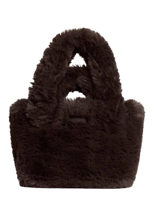 SKIMS Mini Faux Fur Tote - Espresso