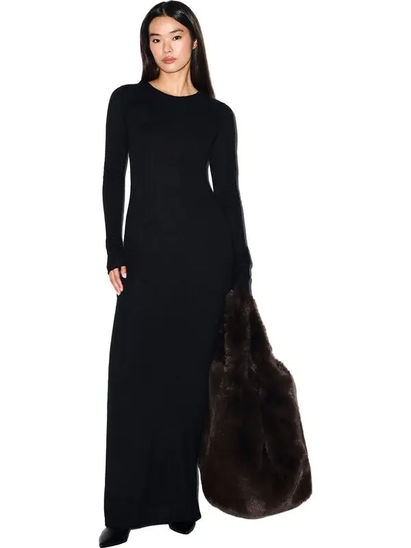 SKIMS Featherweight Cashmere Long Dress - Onyx