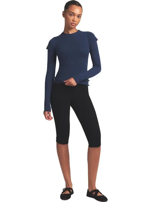 SKIMS Featherweight Cashmere Tee - Indigo