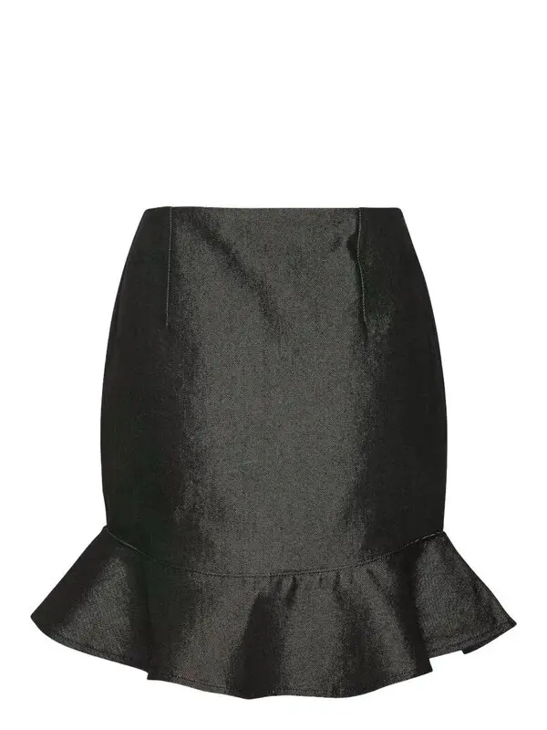 Remain Birger Christensen Ruffle-hem Mini Skirt - Black