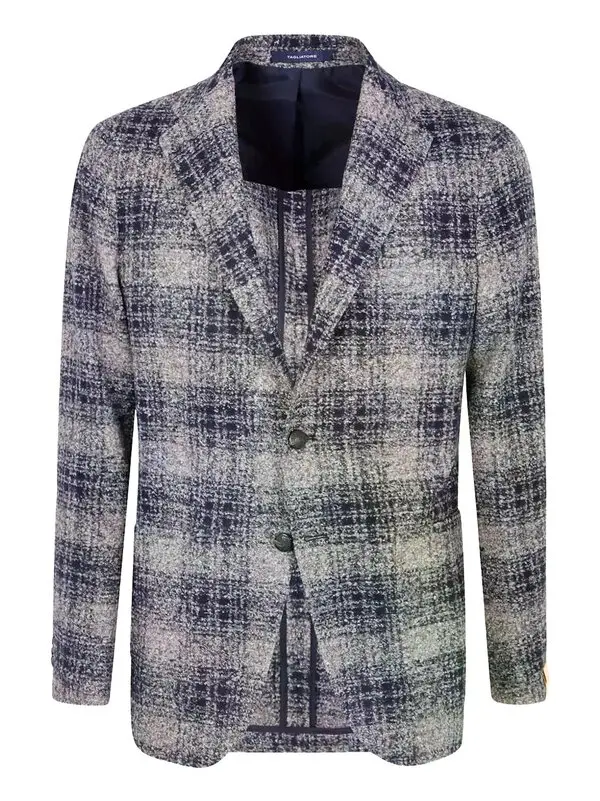 Tagliatore Plaid Single-breasted Jacket - Grey