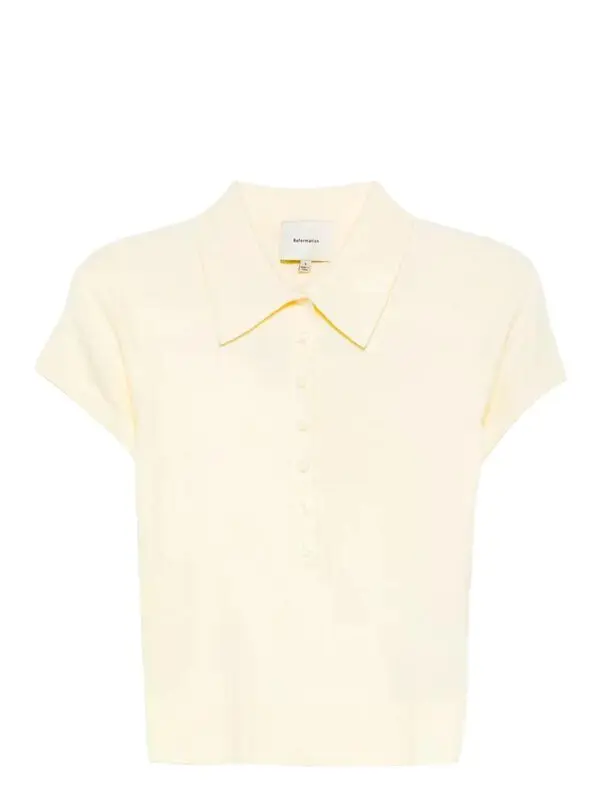 REFORMATION Bentley Polo Top - Neutrals