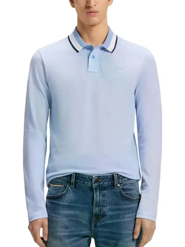 BOSS Long-sleeve Polo Shirt - Blue