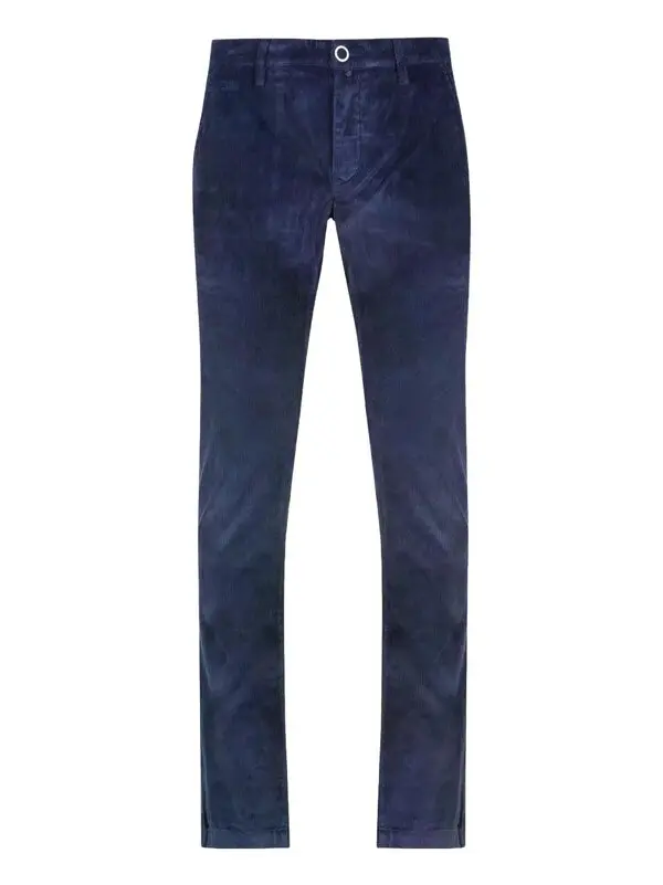 Jacob Cohen Ribbed Welt Trousers - Blue