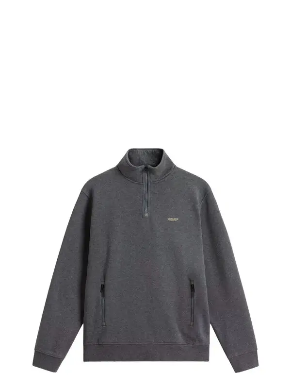 Woolrich Mixmedia Half-zip Sweatshirt - Grey