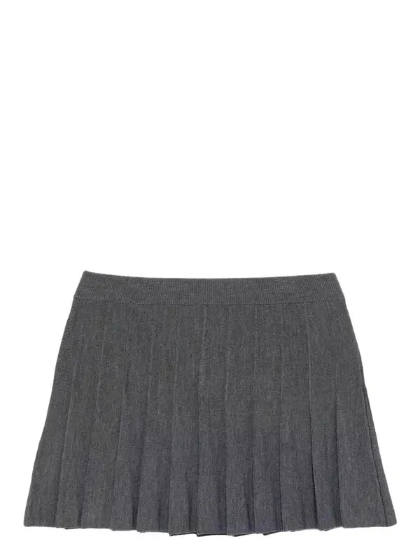 REFORMATION Mina Pleated Skirt - Grey