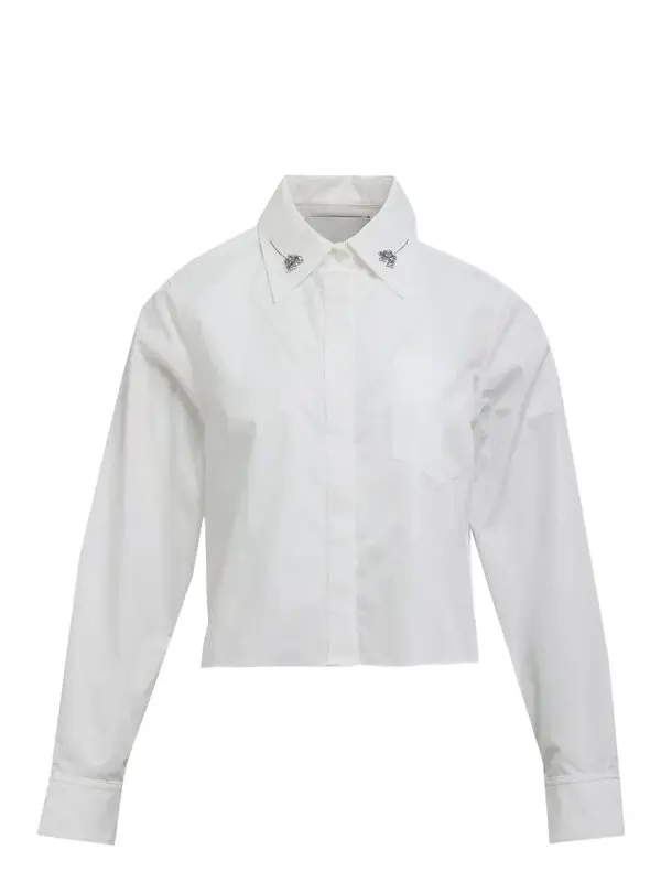 3.1 Phillip Lim Embellished Collared Top - White