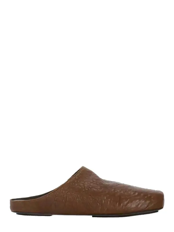 UMA WANG Square-toe Mules - Brown