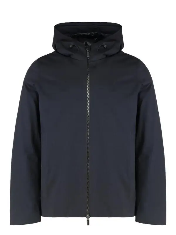 RRD Wool Blend Hooded Jacket - Blue