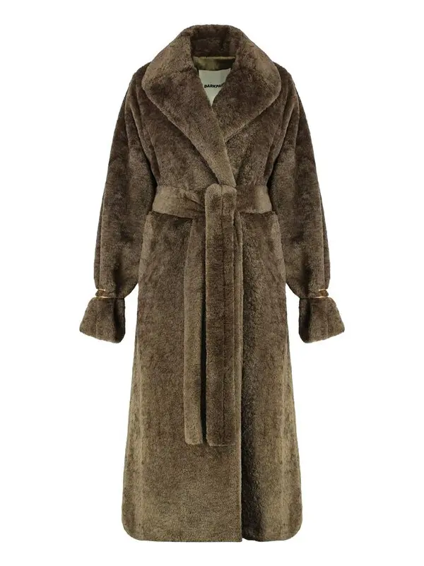 DARKPARK Madison Eco-fur Trench Coat - Green