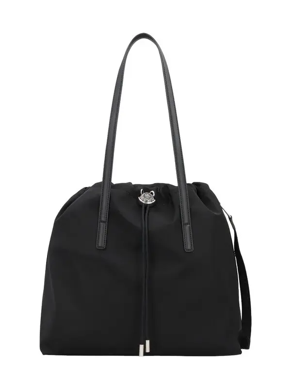 Moncler Tote Bag With Leather Handles - Black