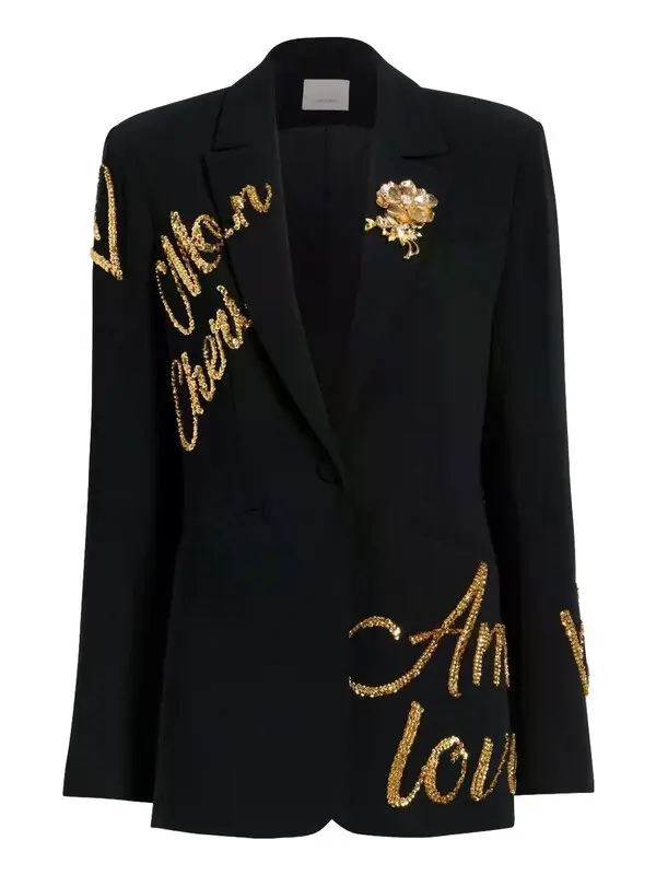 Cinq À Sept Karlie Loveletter Blazer - Black