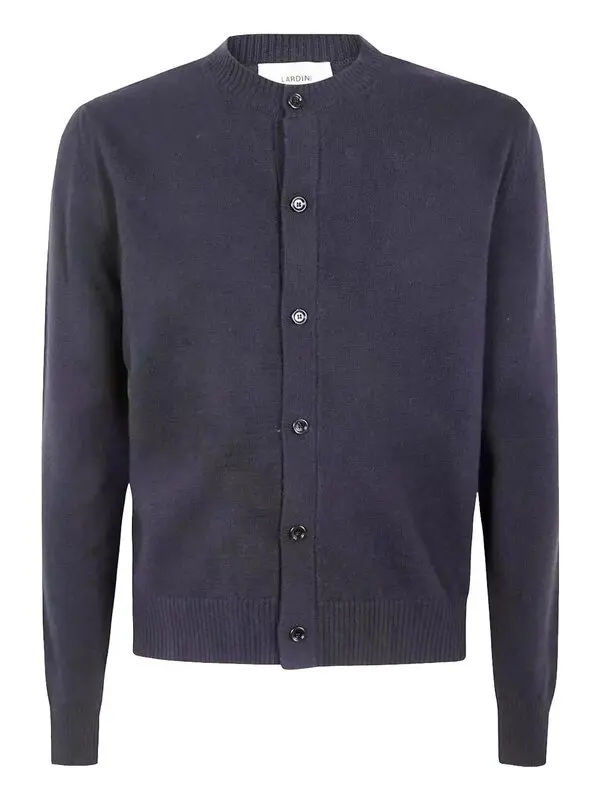 LARDINI Buttoned Wool Cardigan - Blue
