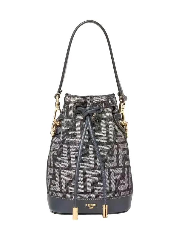 Fendi Mon Tresor Bucket Bag With Logo - Blue
