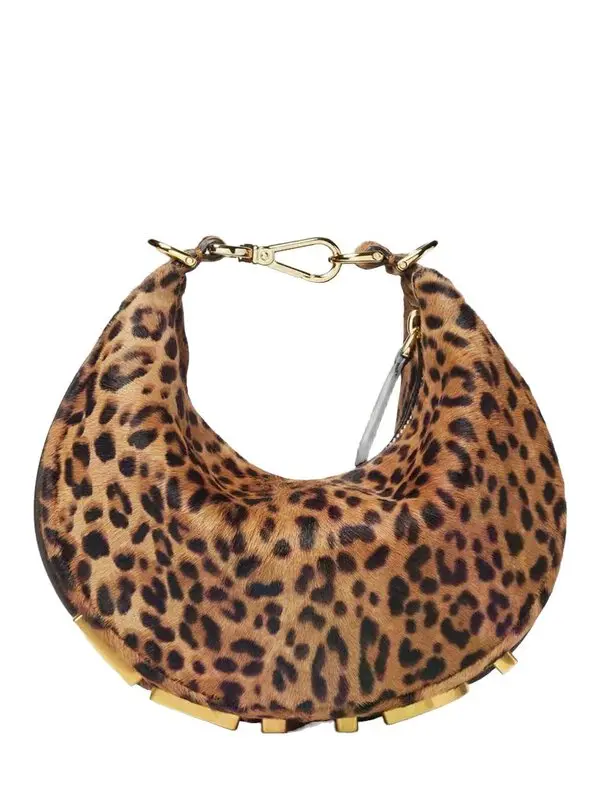 Fendi Leopard Print Mini Graphy Shoulder Bag - Brown
